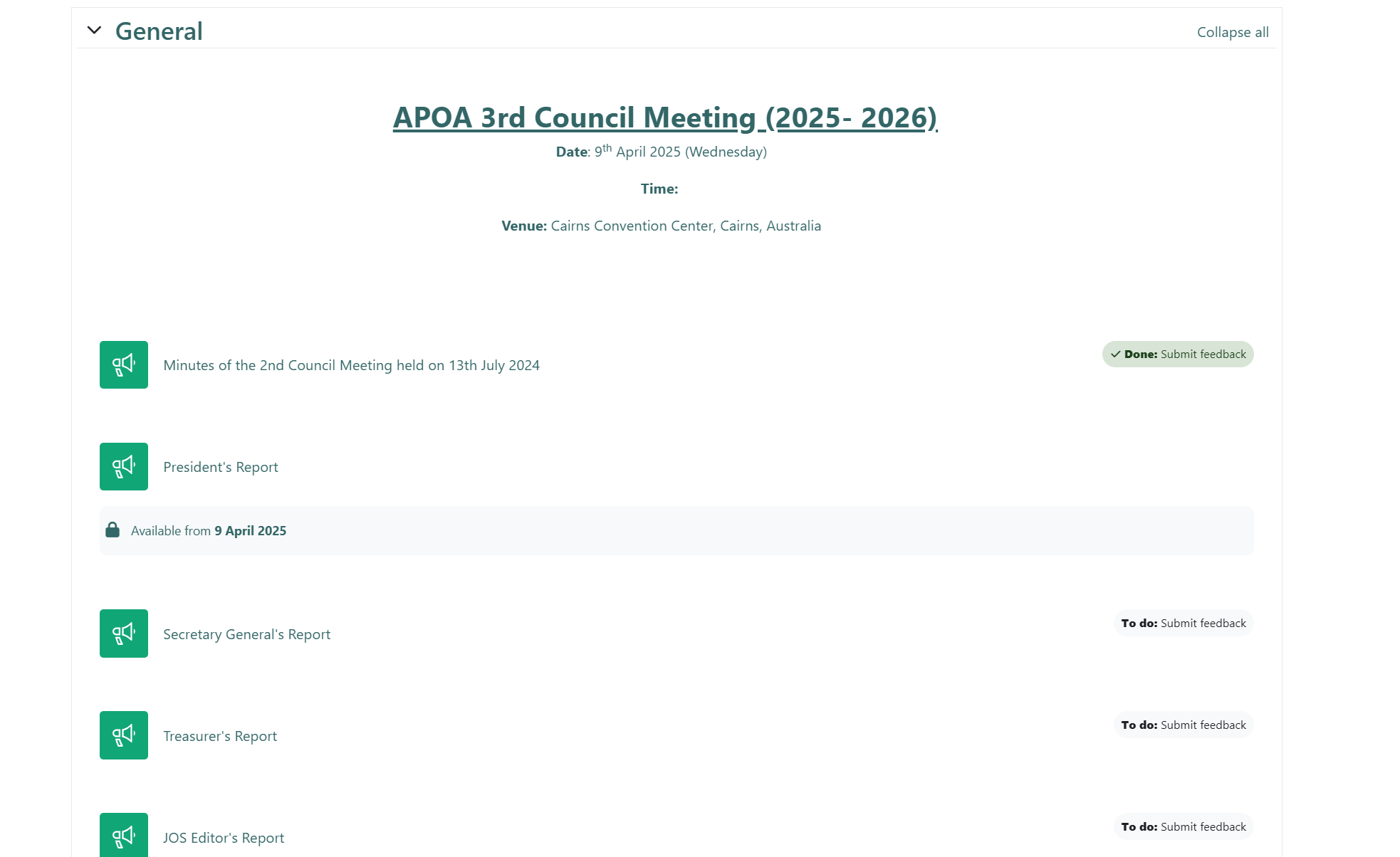 Meeting Guide: Guide to APOA Council Meetings | APOA